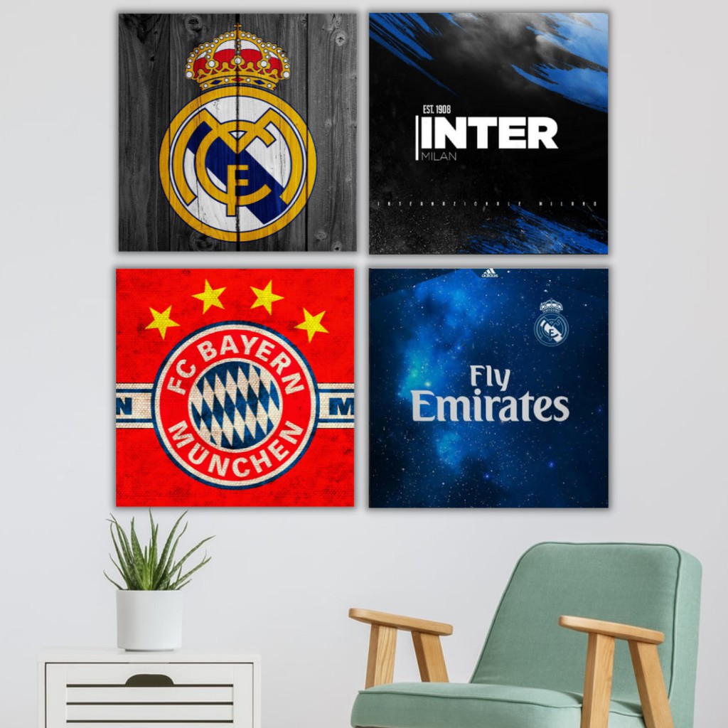 Jual Hiasan Dinding Club Bola Football / INTER MILAN BAYERN MUNCHEN ...