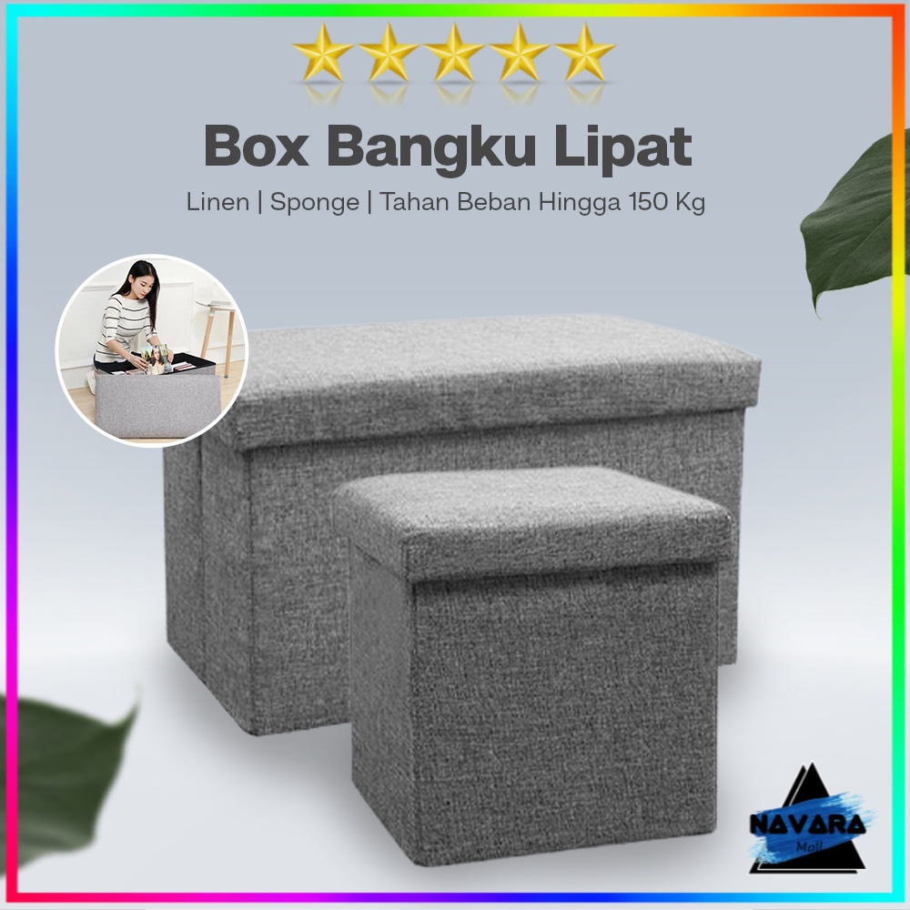 Jual Kursi Box Bangku Lipat Storage Box Sofa Tempat Penyimpanan Barang ...