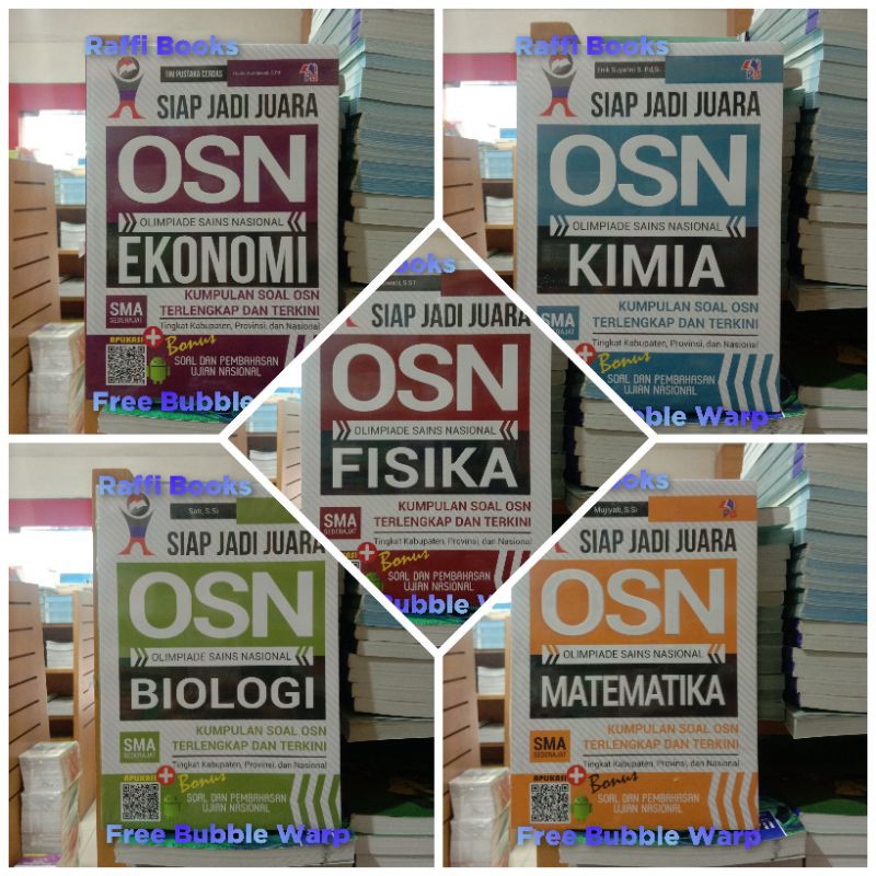 Jual Buku OSN - Siap Jadi Juara OSN Matematika, Ekonomi, Fisika, Biologi, Kimia SMA Sederajat ...