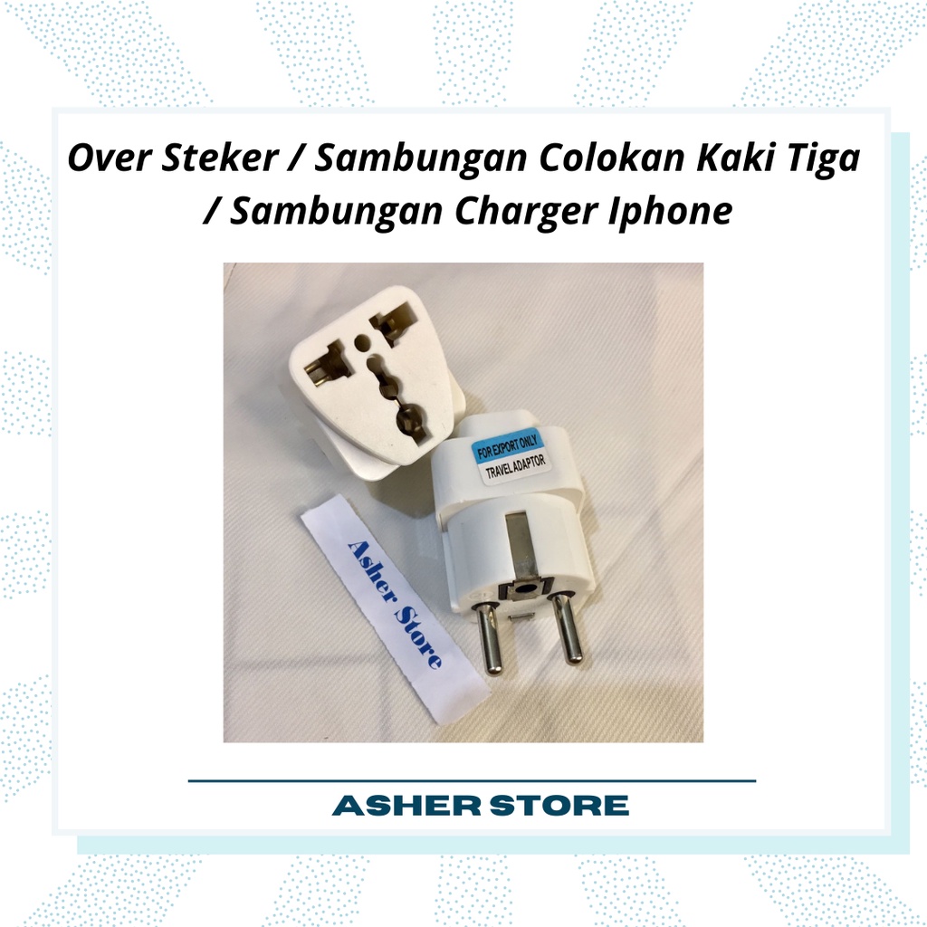 Jual Over Steker / Sambungan Colokan Kaki Tiga / Sambungan Charger ...