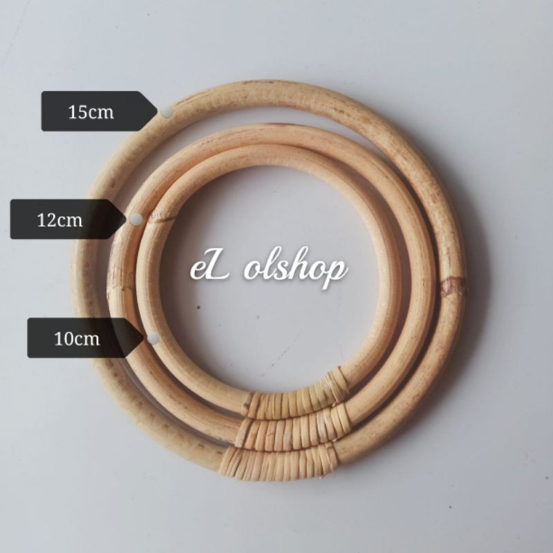 Jual paket isi 3 ring rotan gelang rotan holahop hulahop macrame ...