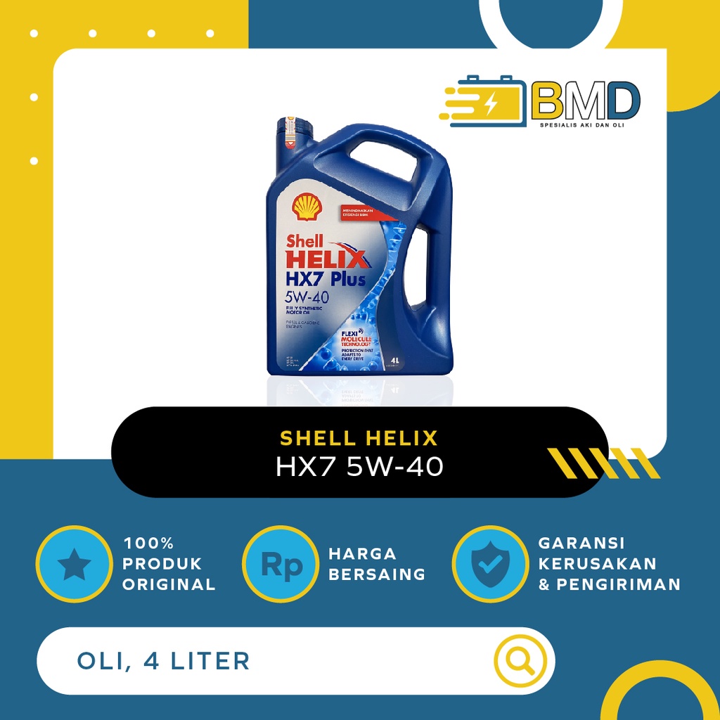 Jual Oli Shell Helix HX7 Plus 5W-40 - 4 Liter | Shopee Indonesia