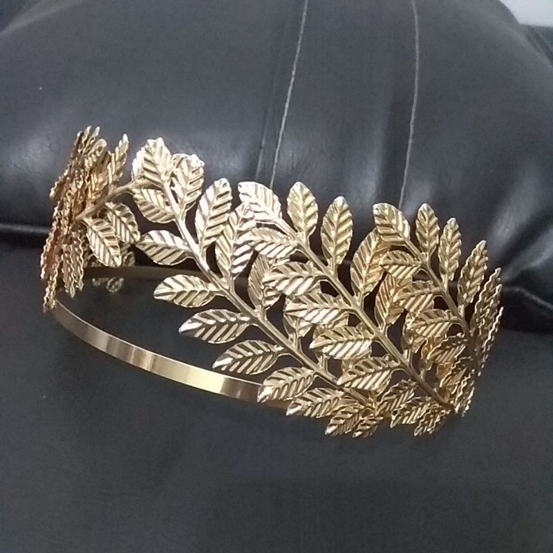 Jual bando hiasan kepala yunani romawi daun emas golden leaf romawi ...