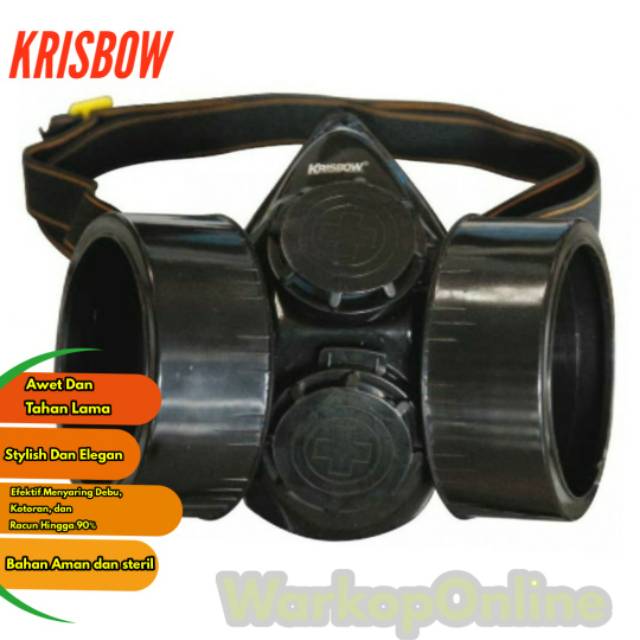 Jual Krisbow Masker Respirator Half Mask Double 90% efektif menyaring ...