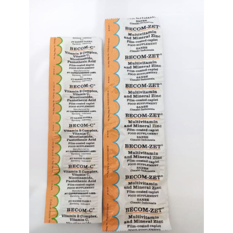 Jual BECOM C dan BECOM ZET suplemen vitamin dan mineral untuk daya ...