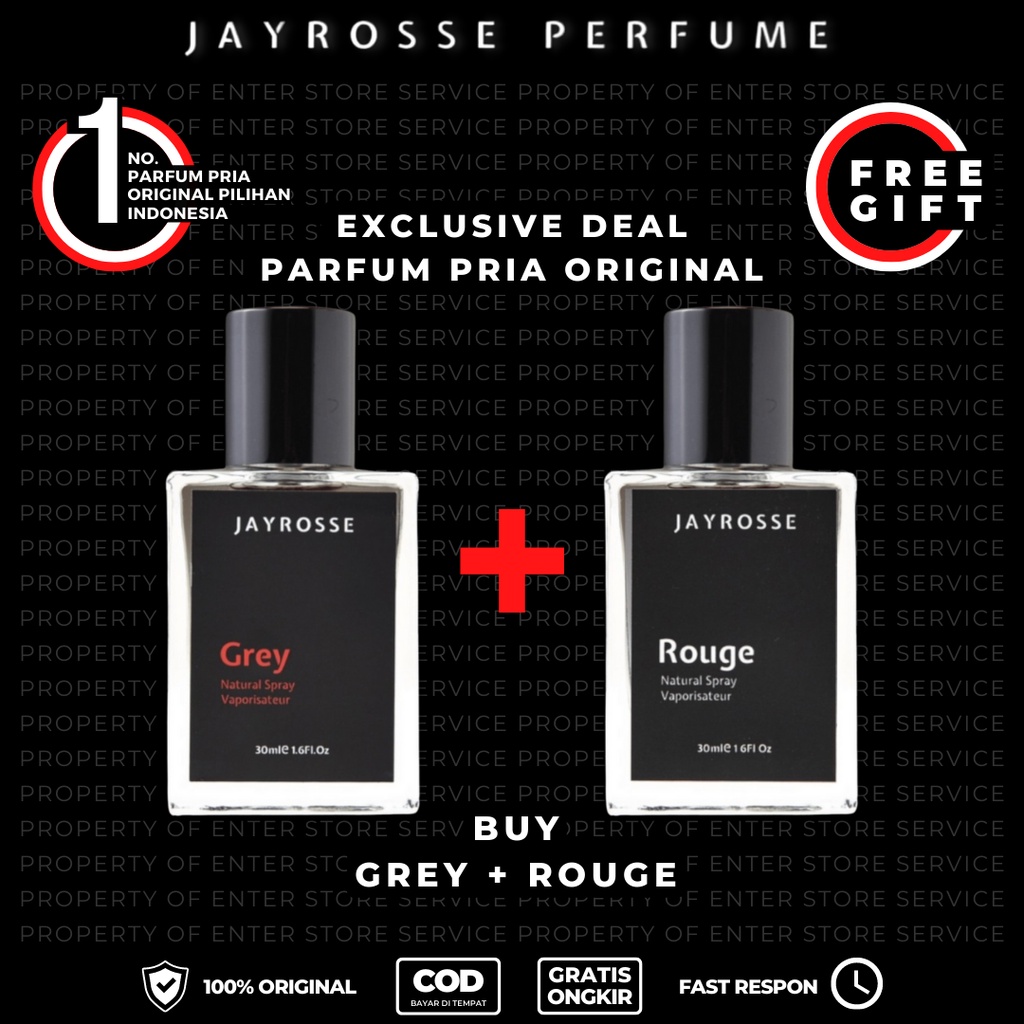 Jual [Exclusive Deal] Parfum Jayrosse Original GREY + ROUGE Eau De ...