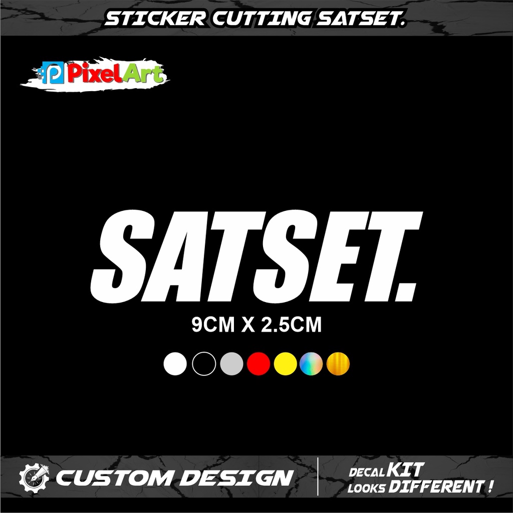 Jual STIKER CUTTING SAT SET STICKER SATSET CUTTING MOTOR MOBIL HP ...