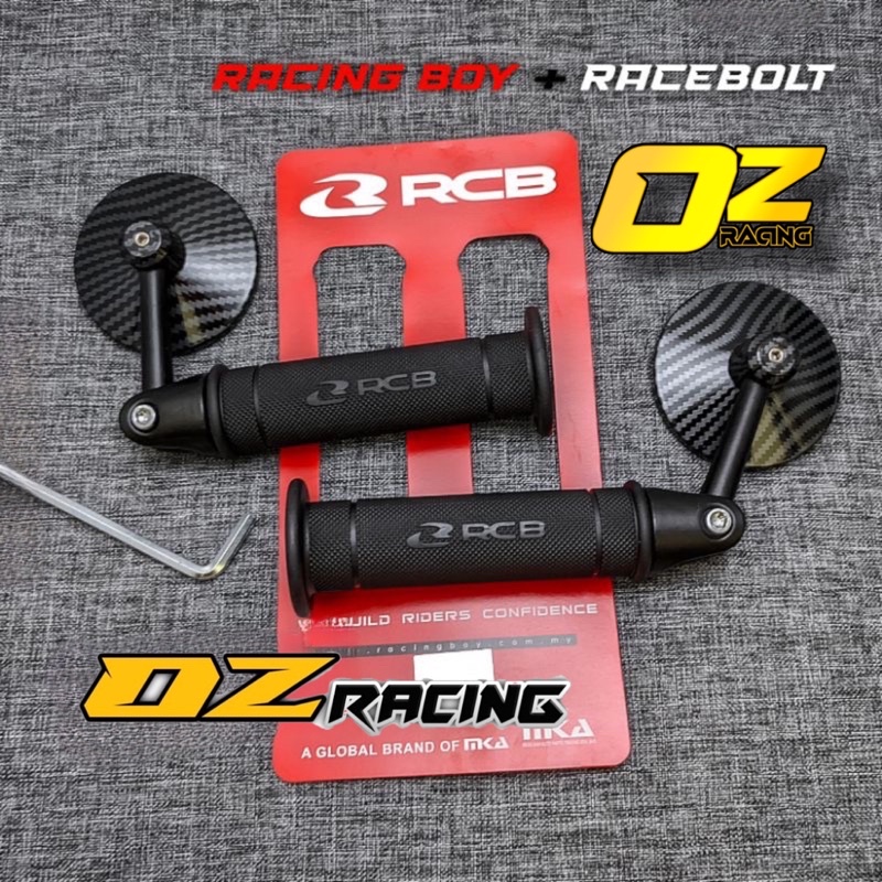 Jual [ RBCX RACEBOLT ] Spion Jalu Karbon Plus Handgrip RBC RACING BOY ...