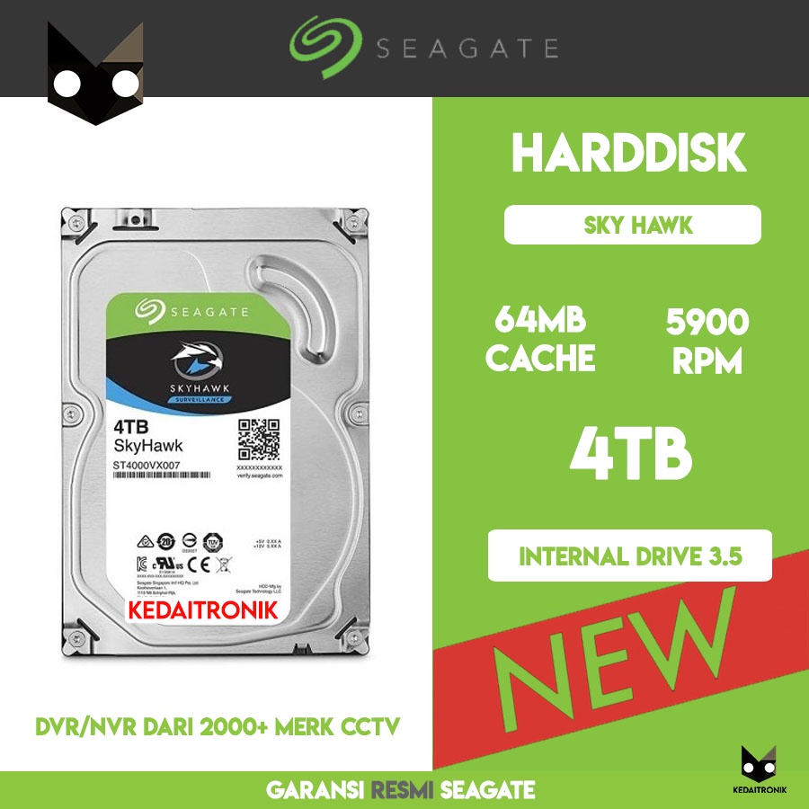 Jual Harddisk Seagate Skyhawk 4TB 3.5" Internal HDD CCTV Hard Drive ...