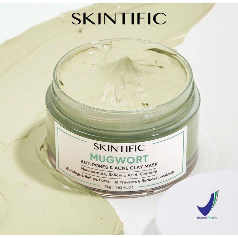 Jual skintific mugwort clay mask masker acne masker anti jerawat | Shopee Indonesia