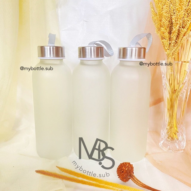 Jual GROSIR 80pcs Botol Kaca Polos Doff 420ml Frost Dove Vagabond ...
