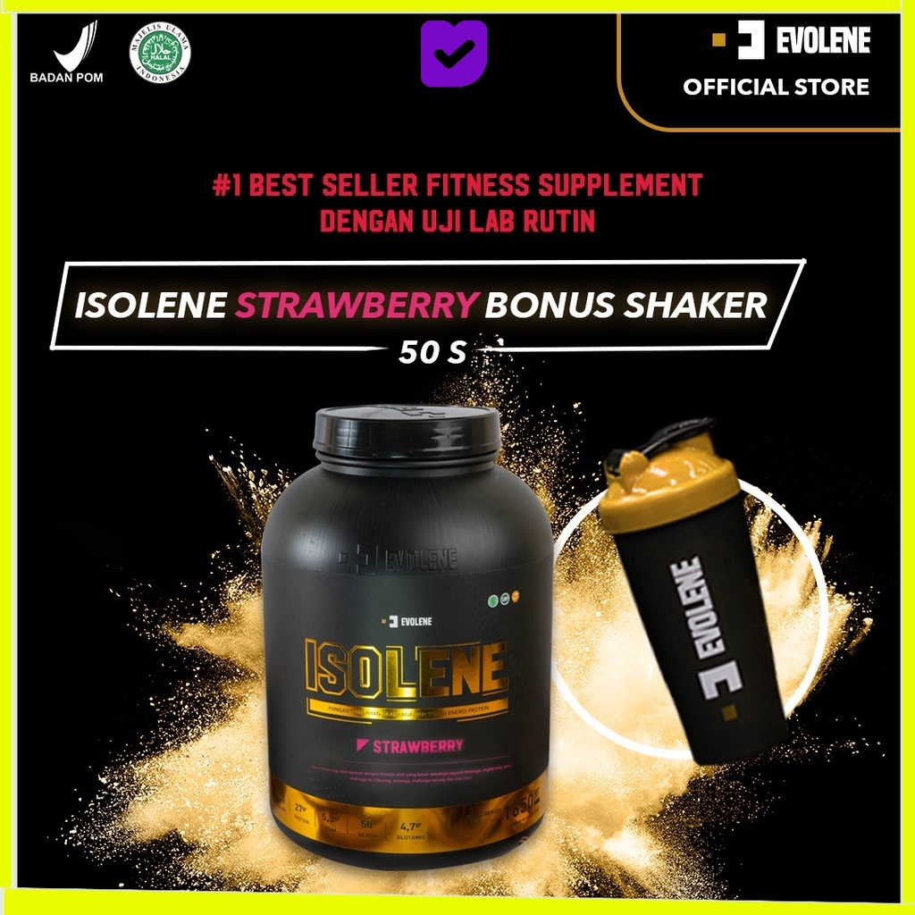 Jual Evolene Isolene Strawberry 1650gr/50 Sachet Kualitas premium ...