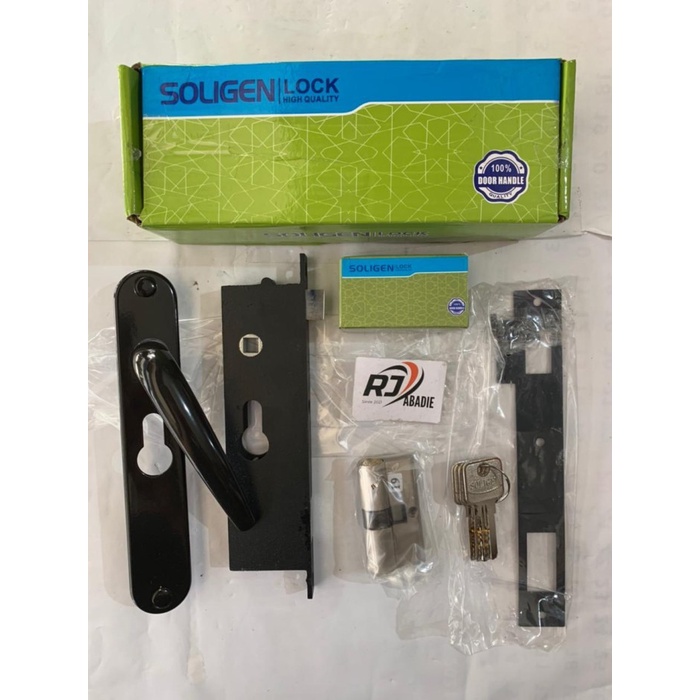 Jual Handle Gagang Kunci Kasa Pintu Nyamuk Aluminium Soligen Coklat ...