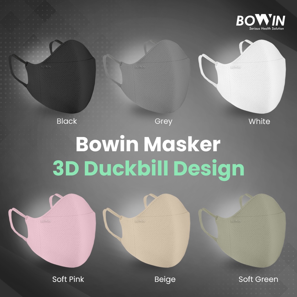 Jual Bowin Masker KN95 - Duckbill 3D (Filter ≥95% BFE PFE) Masker Medis ...