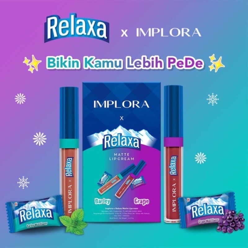 Jual Implora x Relaxa Lip Cream Matte Isi 2pcs | Shopee Indonesia