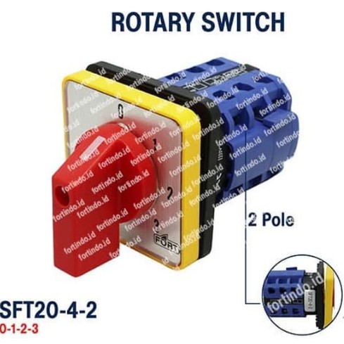 Jual Rotary Switch SFT20-4-2 SA16 0-1-2-3 2P MERK FORT Selector Saklar ...