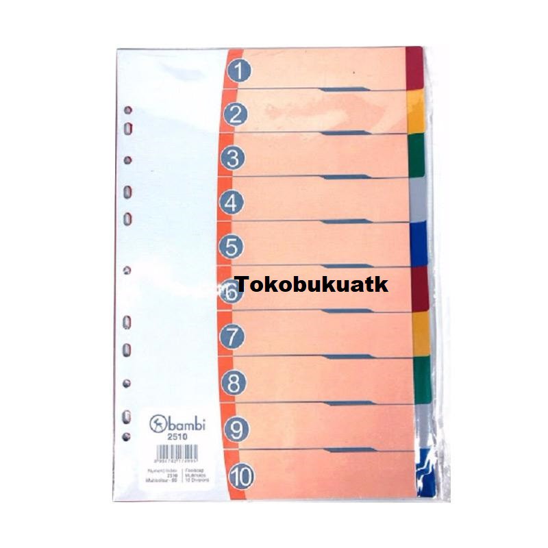 Jual Pembatas Binder ukuran Folio / F4 Bambi, Divider Bambi 2510 ...