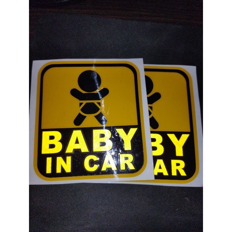 Jual stiker baby in car ukuran 12x10cm | Shopee Indonesia