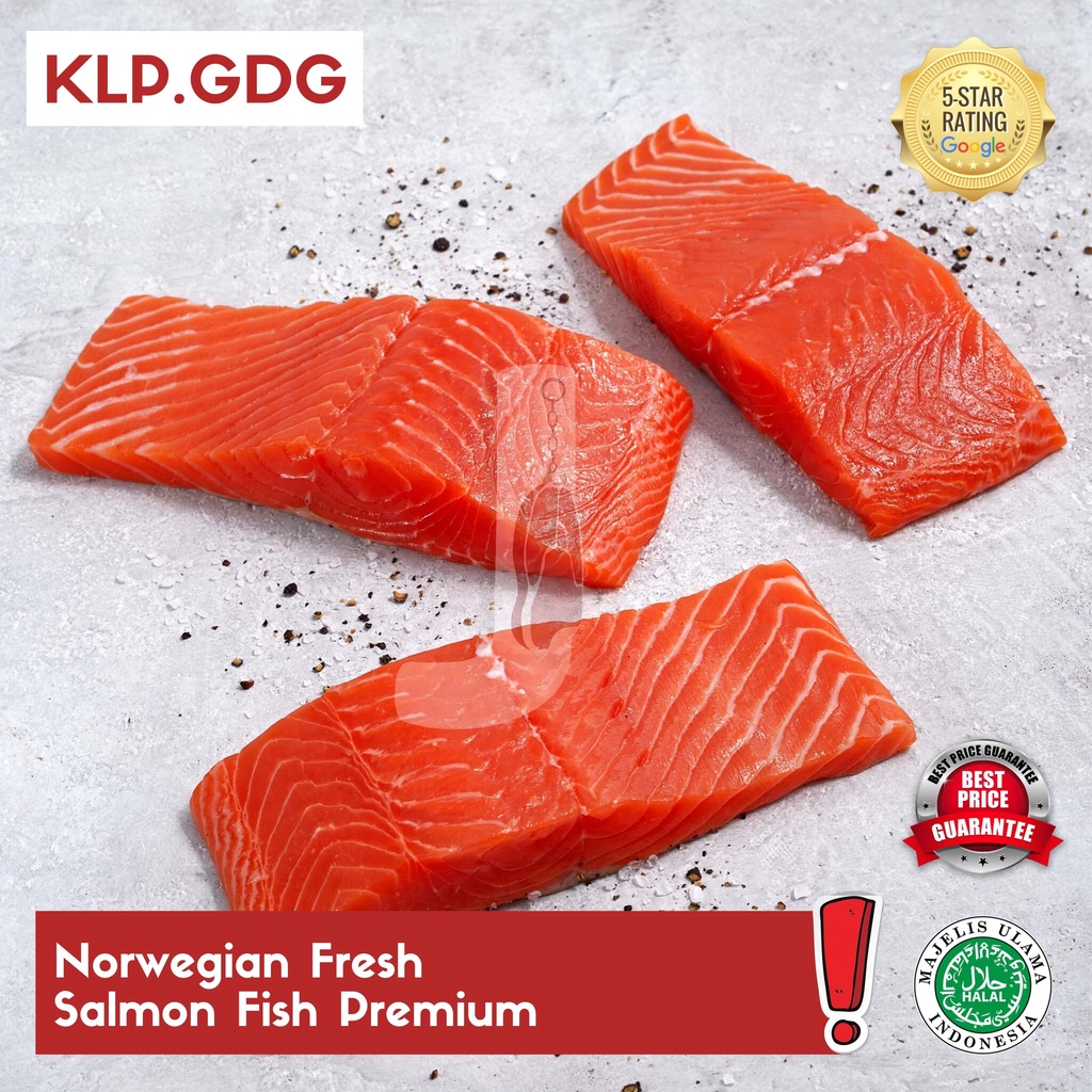 Jual Ikan Salmon Norwegian Fresh Slice Fillet Fish 200gr - KLP GADING ...
