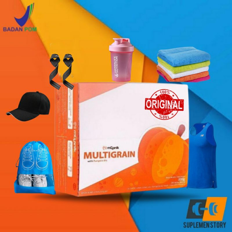 Jual MGANIK MULTIGRAIN 500 GRAM 20 SASET MINUMAN SEREAL MULTIGRAIN ...
