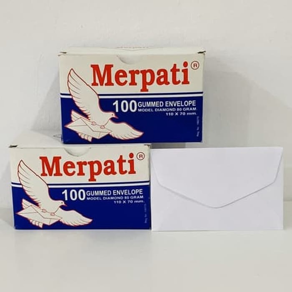 Jual Amplop MERPATI Kecil Putih Polos 110 x 70 mm | Shopee Indonesia