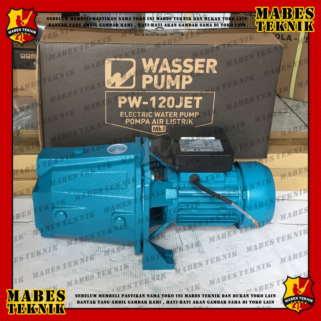Jual WASSER PW 120 JET / PW120 JET / PW120JET - POMPA SEMI JET PUMP ...