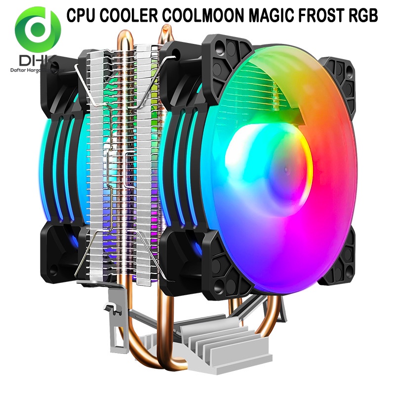 Jual CPU FAN COOLER COOLMOON RGB P22 FOR INTEL DAN AMD FAN PROCESSOR ...