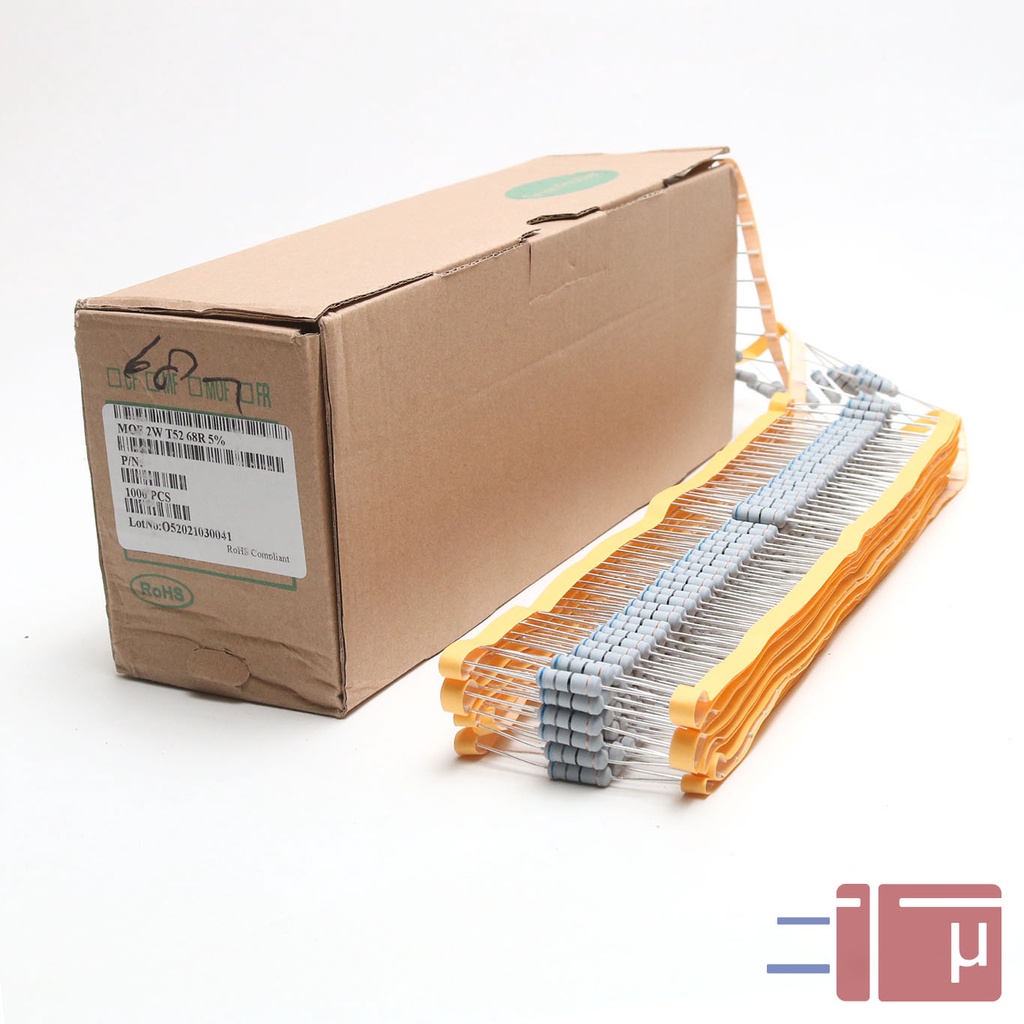 Jual Resistor 68R 68 Ohm 2W Metal Oxide 5% Taiwan Kaki Tembaga | Shopee ...