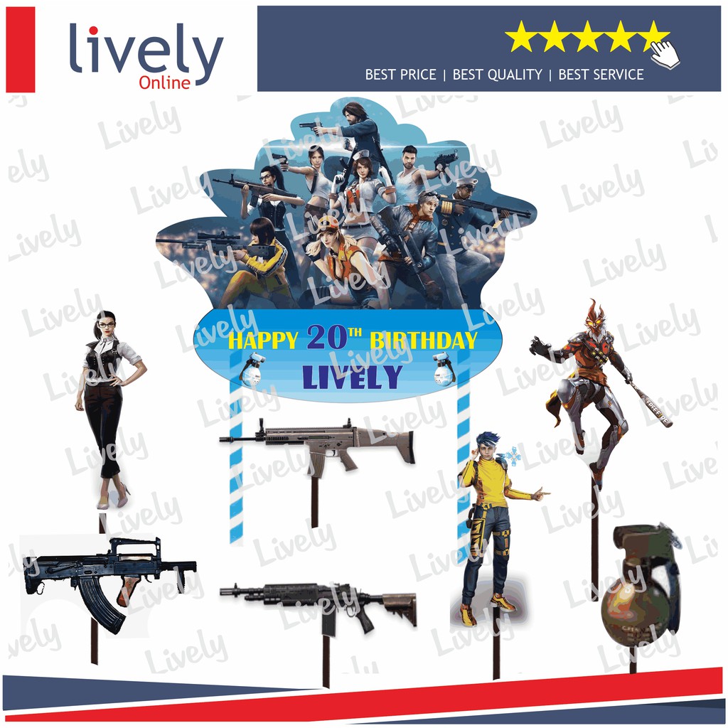 Jual CAKE TOPPER KARAKTER HIASAN KUE HBD HAPPY BIRTHDAY CUSTOM NAMA ...