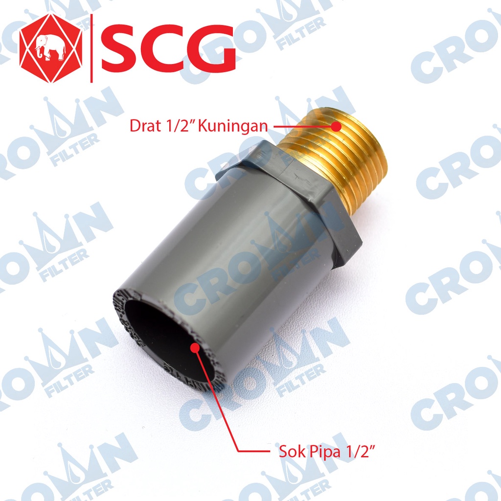Jual [SCG] Sok Drat Luar / SDL Kuningan 1/2" | Shopee Indonesia