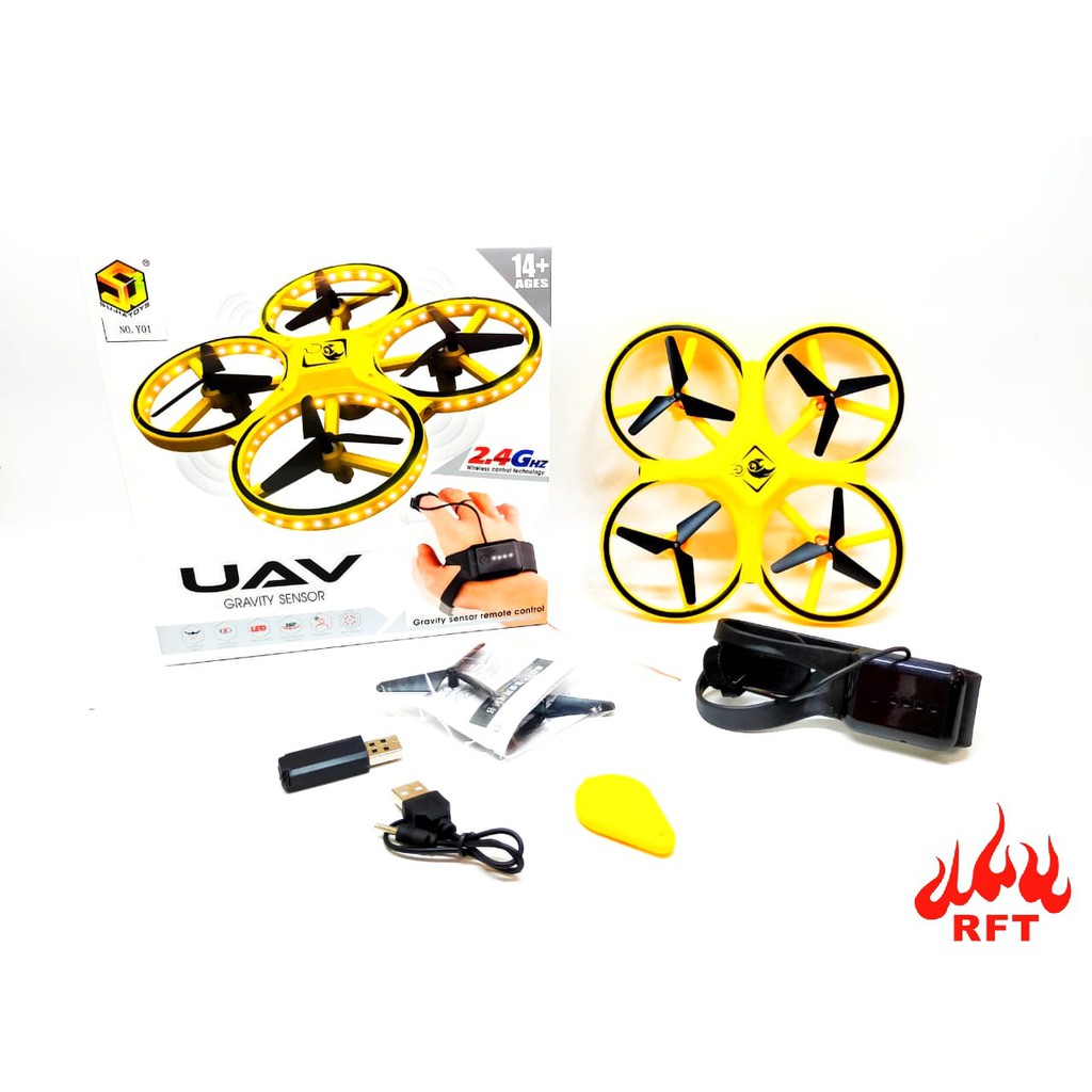Jual REDFIRE TOYS MAINAN DRONE UAV GRAVITY SENSON 2.4GHZ CONTROL TABGAN ...