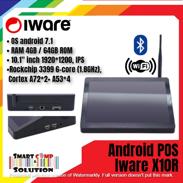 Jual Mesin Kasir Android POS All In One Iware X10R / X-10R 4/64GB Wifi ...
