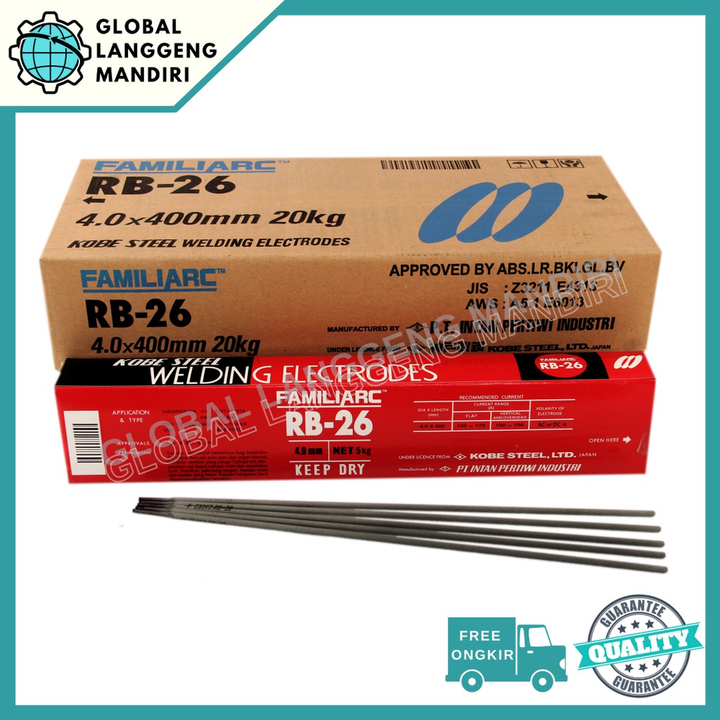 Jual Kawat Las KOBELCO RB26 / 2.6MM / 3.2MM / 4.0MM (5KG)/ RB 26 | Shopee Indonesia
