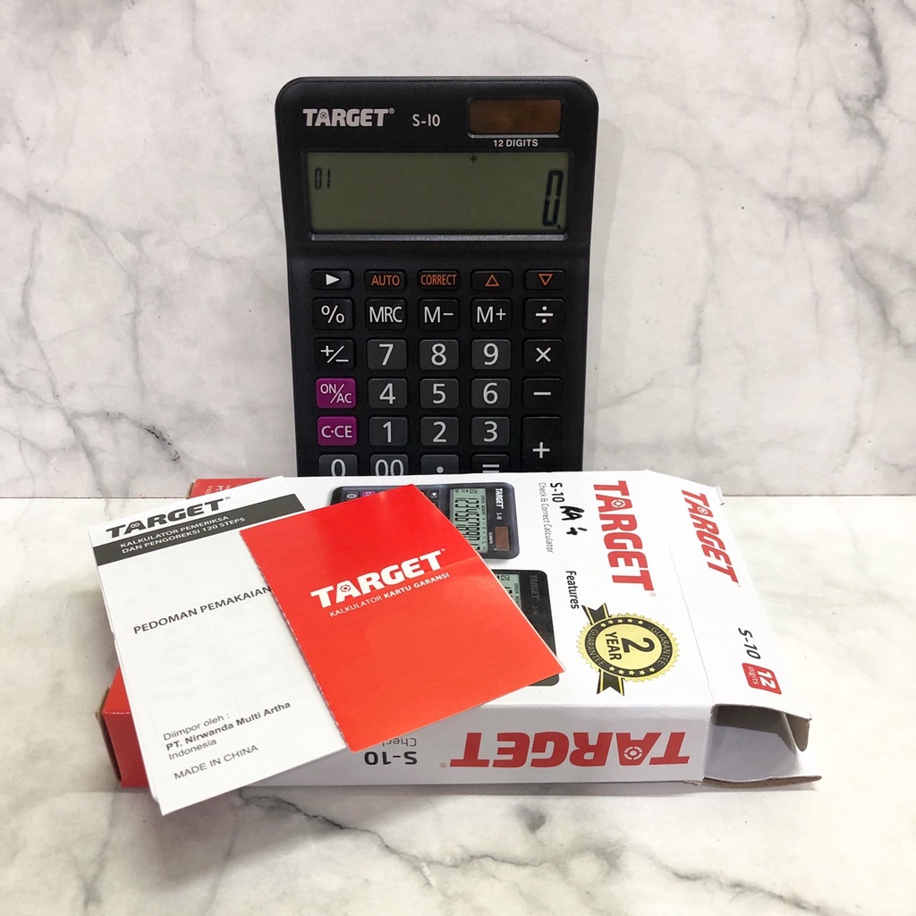 Jual Kalkulator Target S-10 / Calculator / Alat Hitung / Mesin Hitung ...