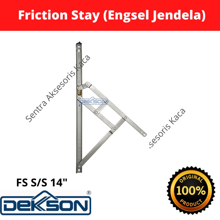 Jual Engsel Jendela Casement Dekkson/Friction Stay FS S/S 14" | Shopee ...