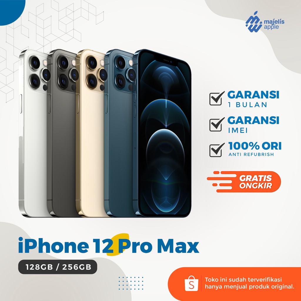 Jual iPhone 12 Pro Max 128GB/256GB - Second Like New - Garansi 1 Bulan | Shopee Indonesia