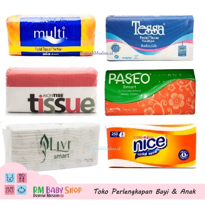 Jual Tissue Tessa / Tissue Paseo / Tissue Multi / Tissue Nice Sheet 250 ...