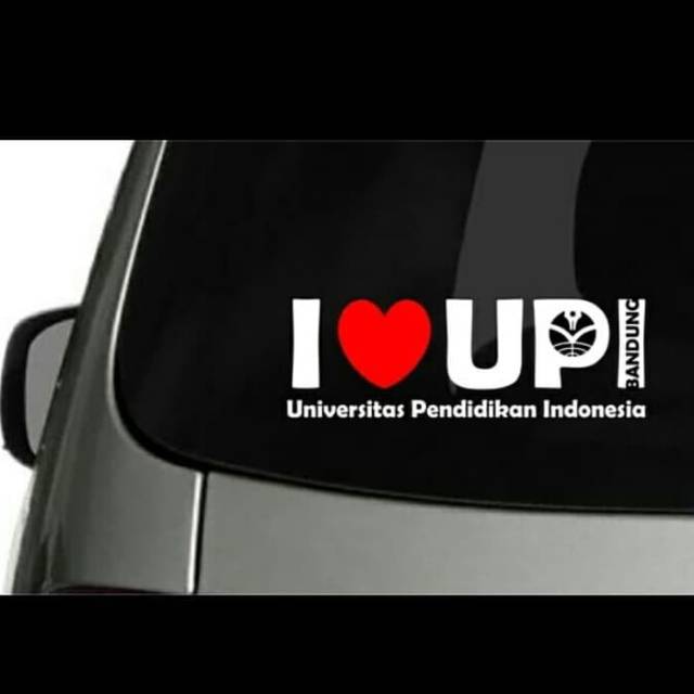 Jual Stiker Kaca Mobil I Love Upi Universitas Indonesia Stiker Spion ...
