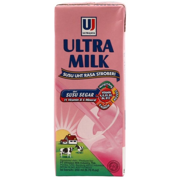 Jual ULTRA MILK UHT STRAWBERRY 250 GR / MINUMAN SUSU UHT RASA ...