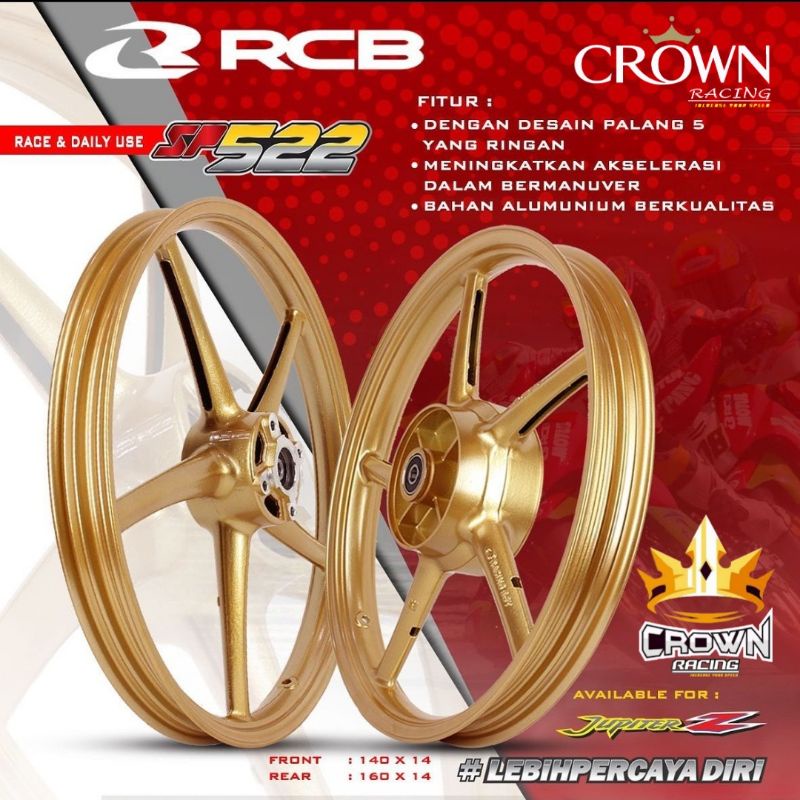 Jual Velg RCB SP522 Ring 17 Yamaha Jupiter Z / Vega / FIZR / RX King ...