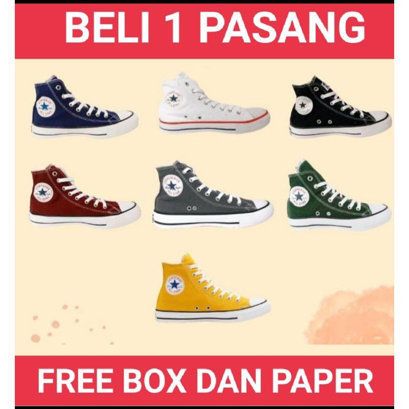 Jual Sepatu converse classic high premium converse tinggi converse ...