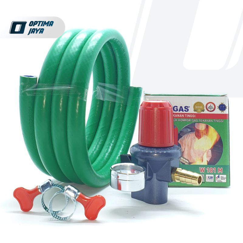 Jual SET WG W-181M Meter Tekanan Tinggi +Selang HJ 5 Lapis 2 Mtr +2 ...