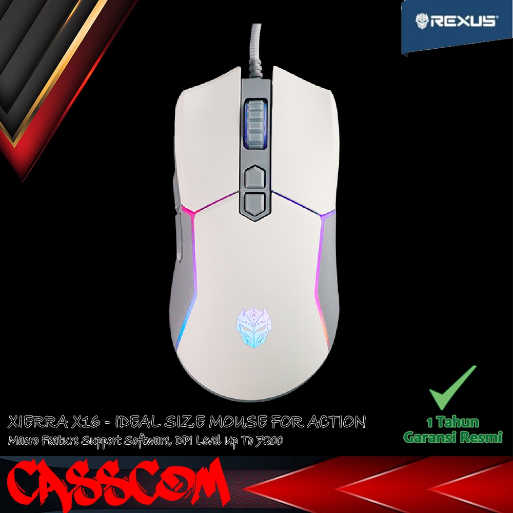 Jual Mouse Gaming Rexus Xierra X16 RGB - X 16 Macro | Shopee Indonesia