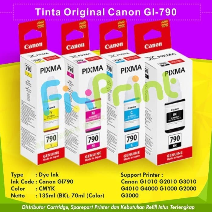 Jual Tinta Canon GI 790 GI-790 GI790 Refill Printer G1000 G2000 G3000 ...