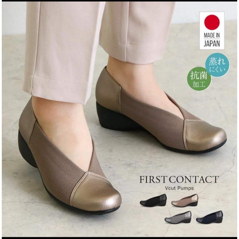 Jual Sepatu First contact Vcut Pumps Original japan | Shopee Indonesia