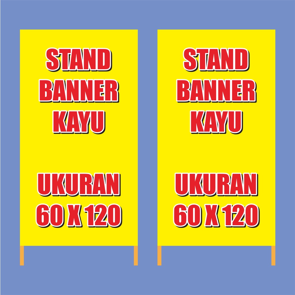 Jual SEGITIGA BANNER KAYU CUSTOM UKURAN 60 X 120 CM - STAND BANNER KAYU ...