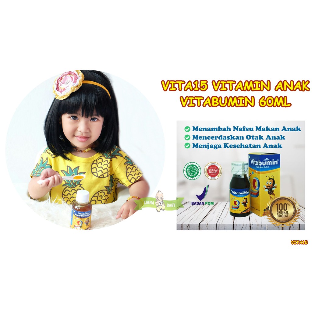 Jual VITA15 MADU VITAMIN ANAK VITABUMIN 60ml / 130ml | Shopee Indonesia
