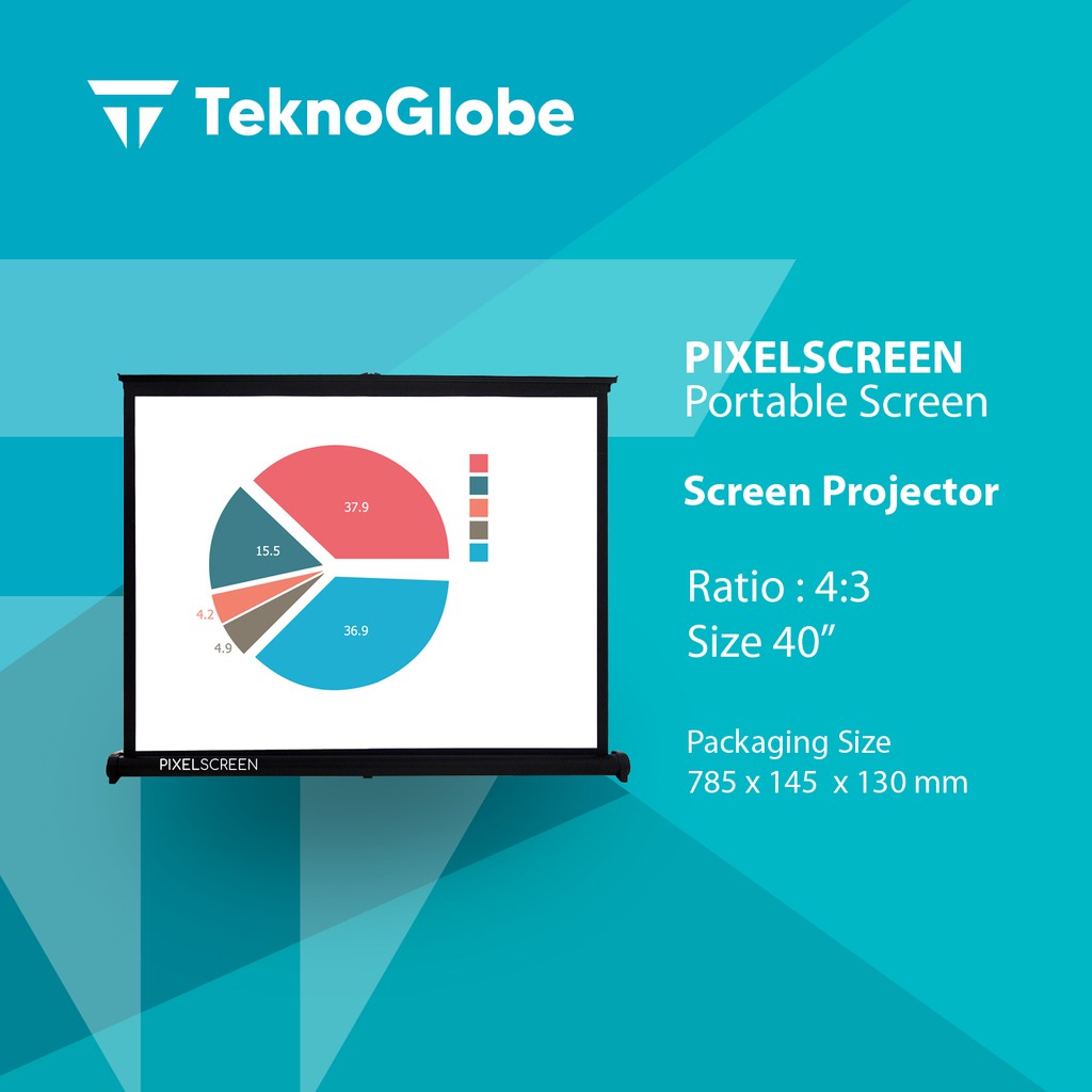Jual PIXELSCREEN Screen Projector / Layar Proyektor Portable Screen 40 ...