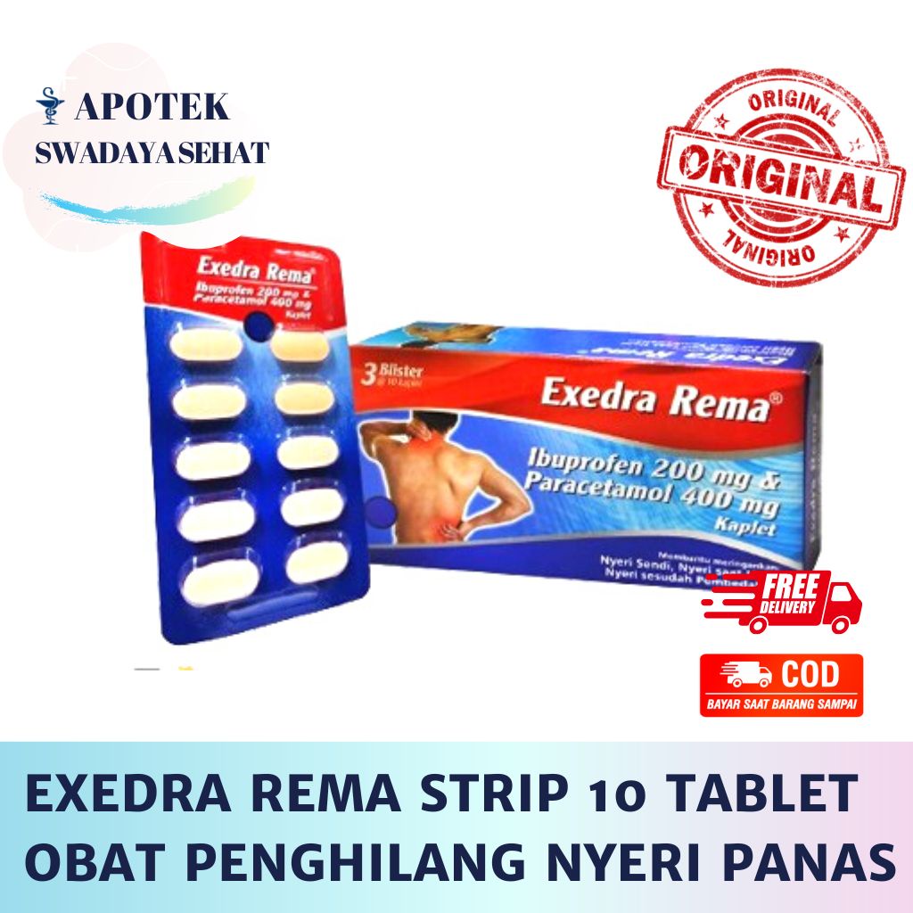 Jual EXEDRA REMA Strip 10 Tablet - Ibuprofen dan Parasetamol Obat Anti ...