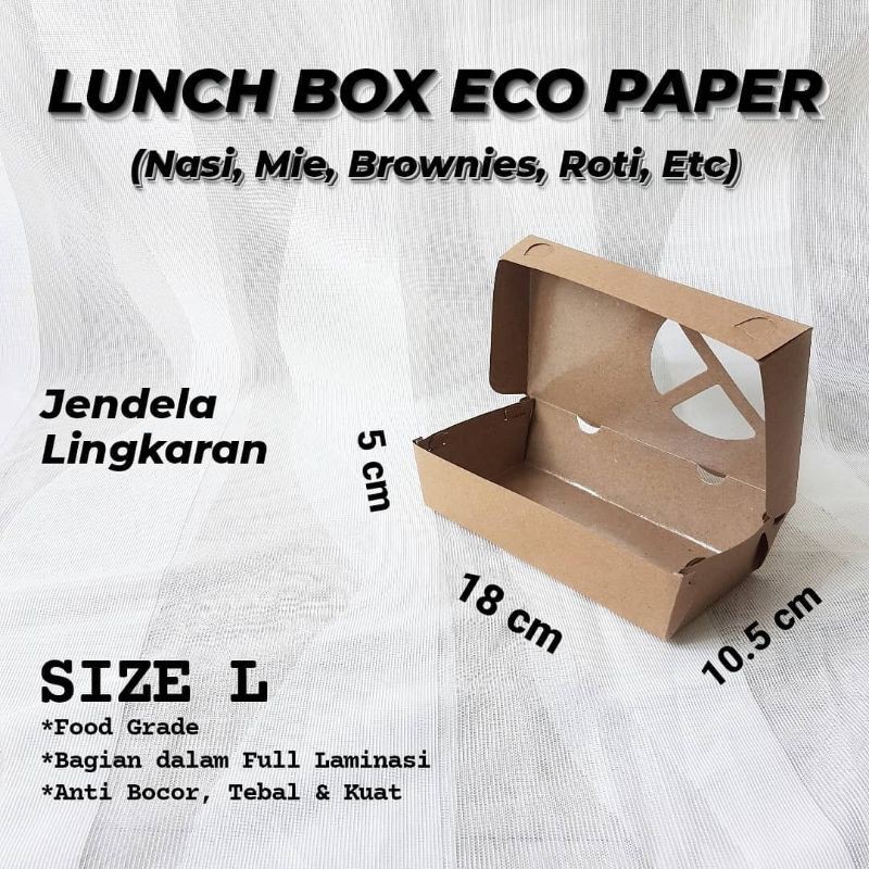 Jual (100 PCS) Lunch Box Ukuran L Food Grade / Kotak Take Away / Kotak ...